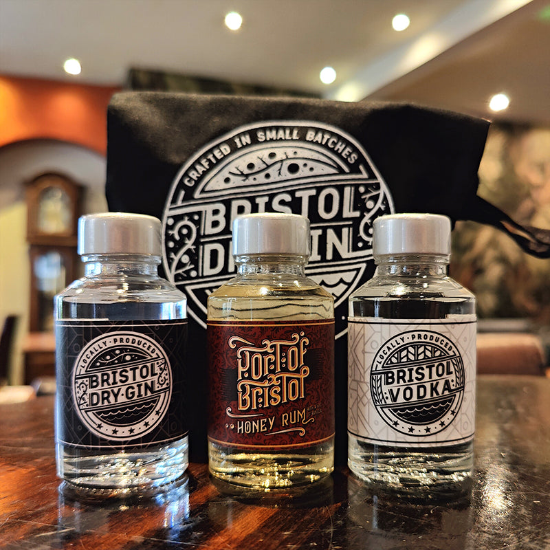 Gin, Honey Rum, Vodka Set with Drawstring Bag – Bristol Dry Gin
